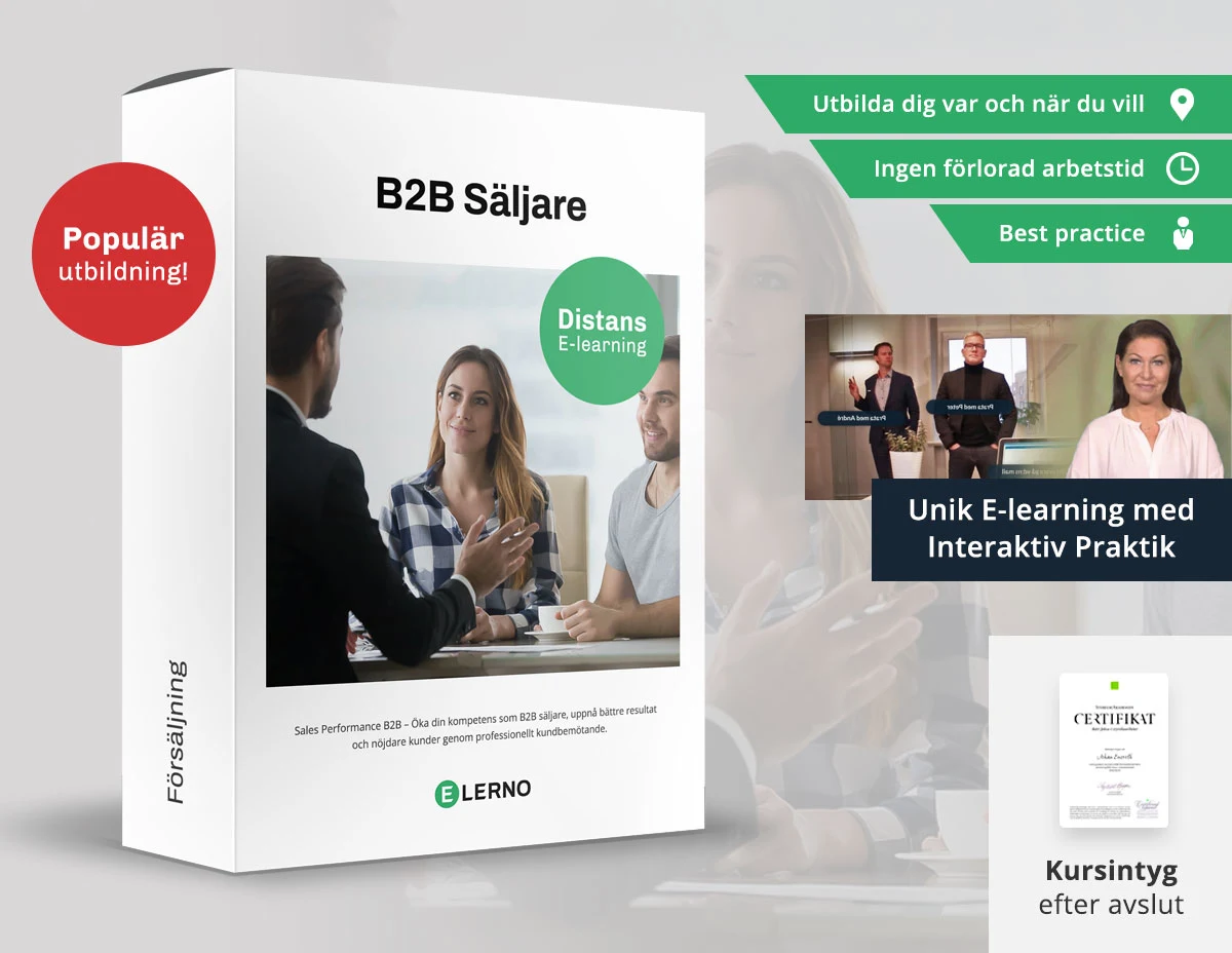 B2B Säljare utbildning - 100% online | studier.se
